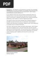 Ecumenical Church Design | PDF | Wall | Ecumenism