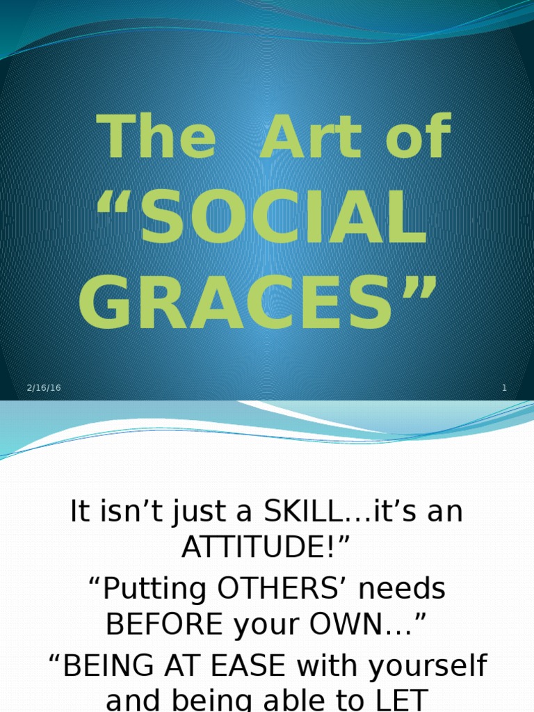 Social Graces | PDF | Etiquette
