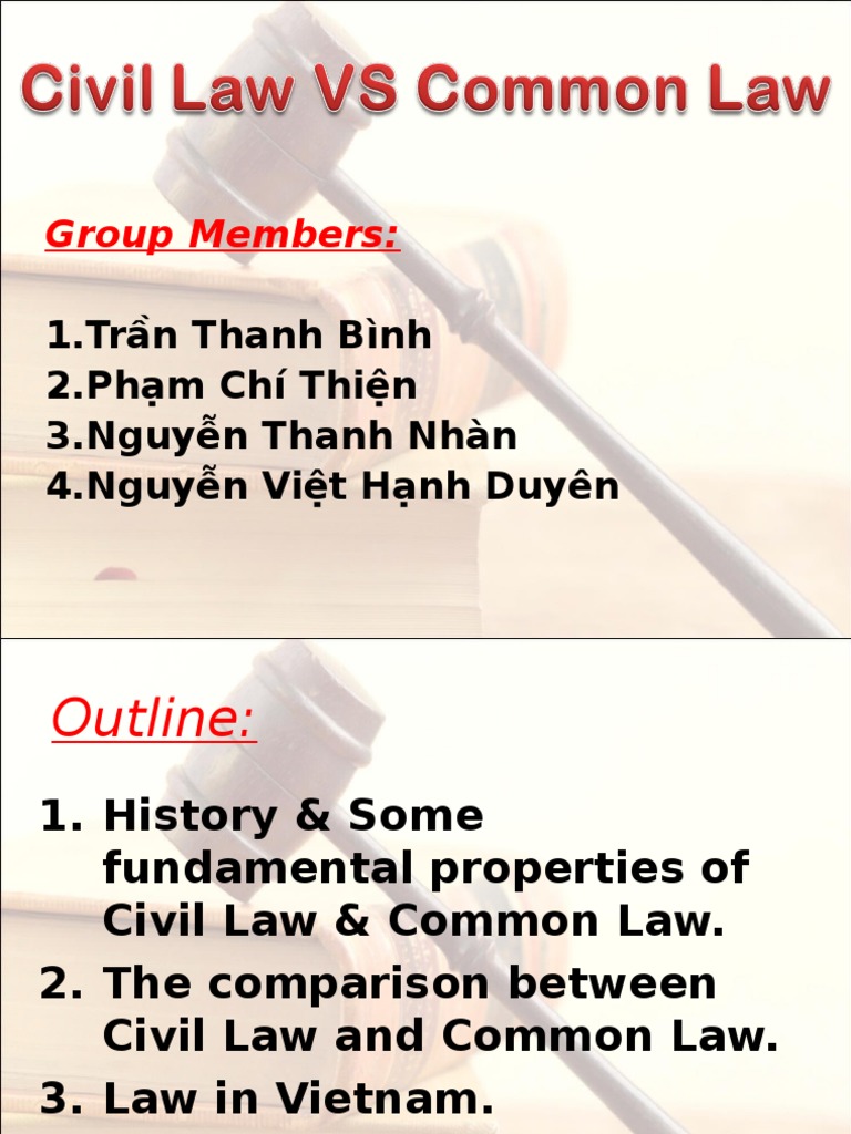 Civil Law Vs Common Law | PDF | Civil Law (Legal System) | Common Law