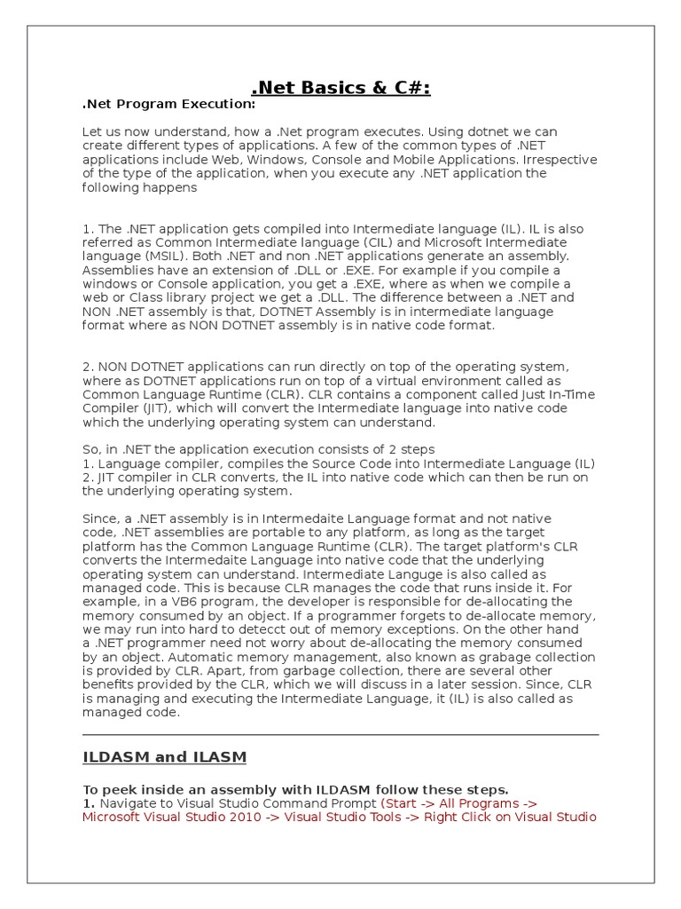 C# Notes | PDF | Inheritance (Object Oriented Programming) | Class ...