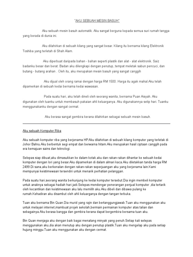Karangan Autobiografi Karangan Aku Sebuah Telefon Bimbit Aku Sebuah