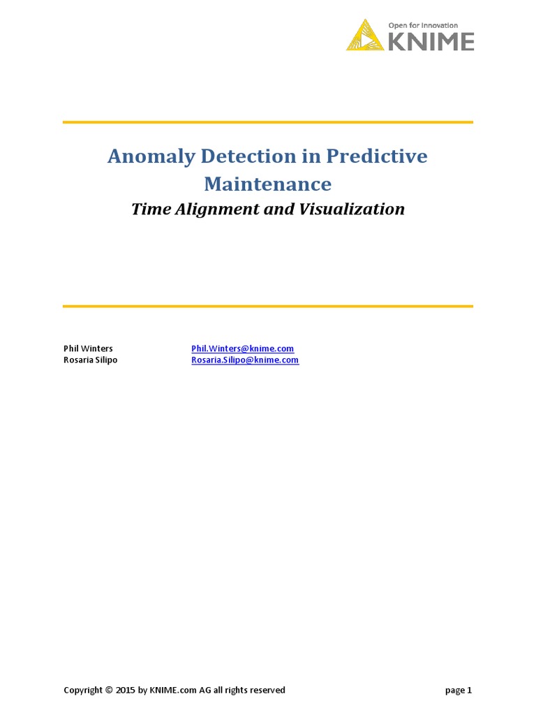 Knime Anomaly Detection Visualization | PDF | Time Series | Correlation ...