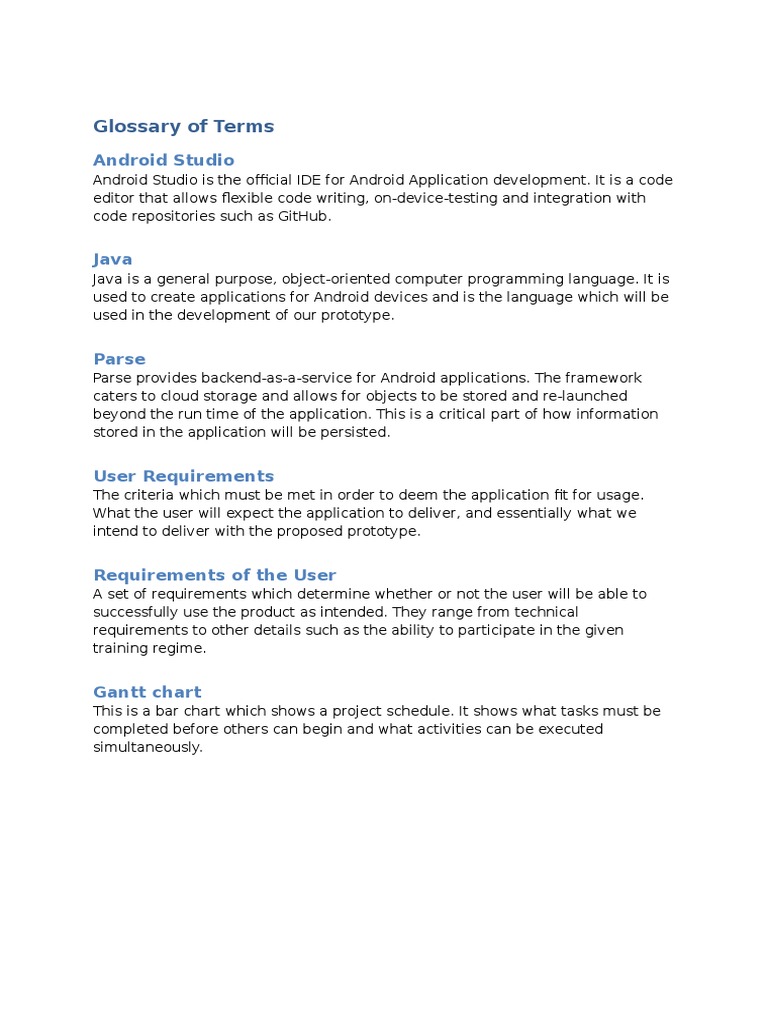 Android Development Terms Glossary | PDF