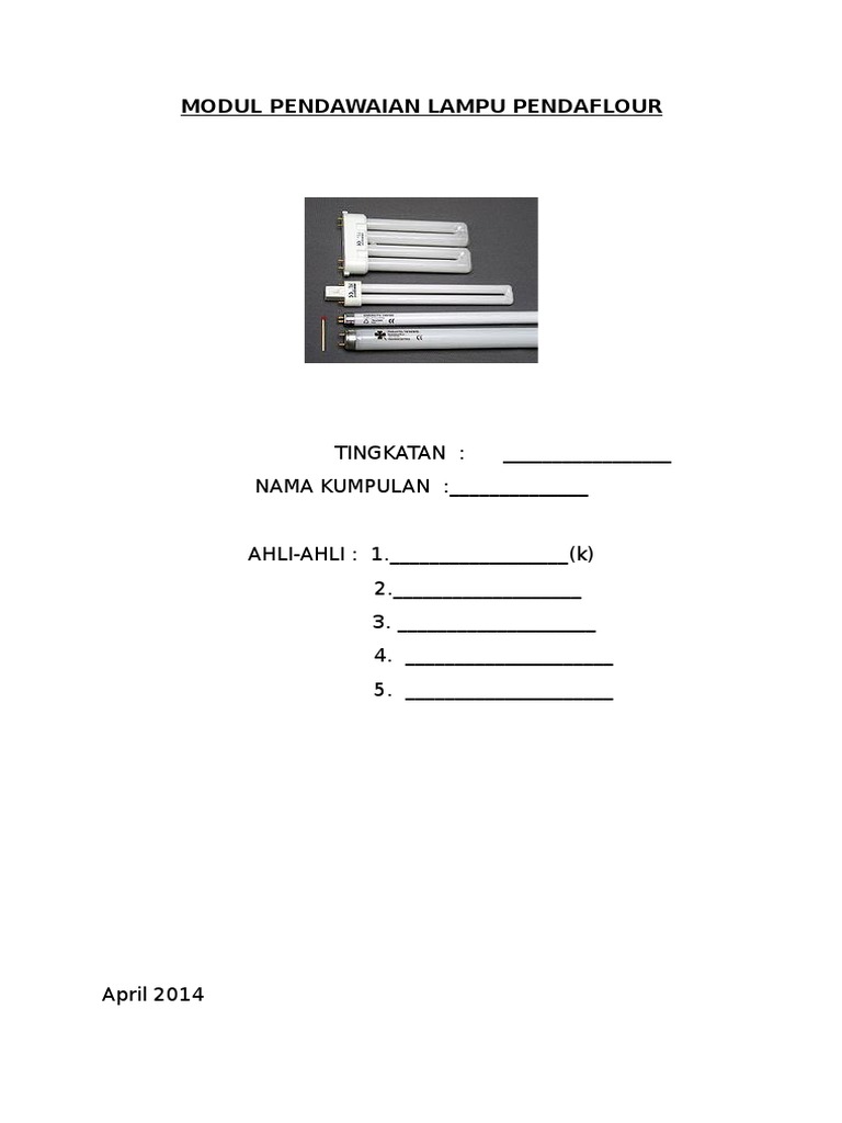 Modul Pemasangan Lmpu Pendaflour | PDF