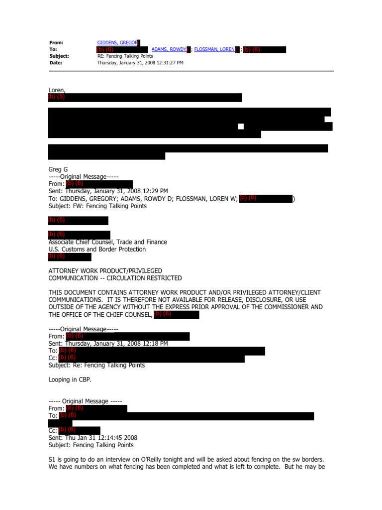 CREW: U.S. Department of Homeland Security: U.S. Customs and Border ...