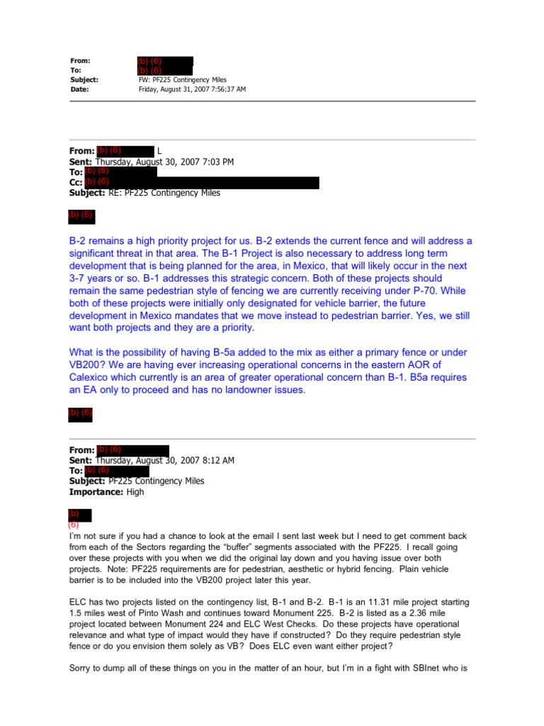 CREW: U.S. Department of Homeland Security: U.S. Customs and Border Protection: Regarding Border ...