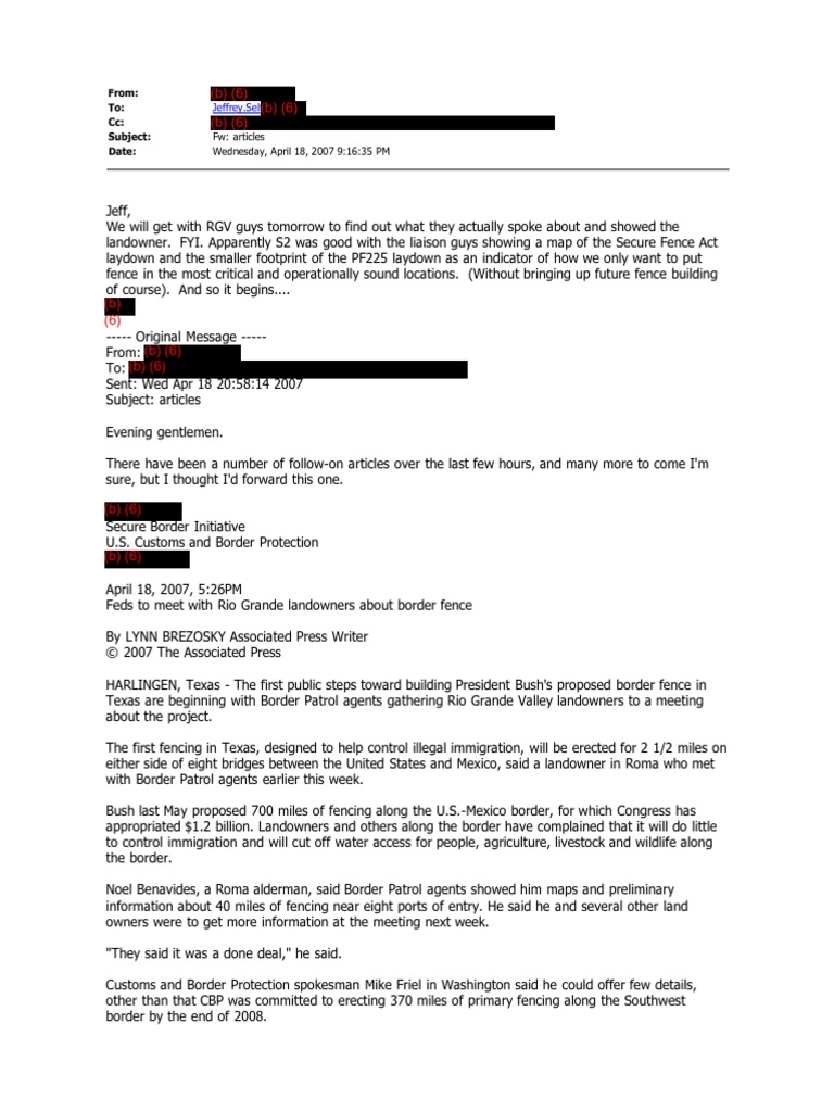 CREW: U.S. Department of Homeland Security: U.S. Customs and Border ...