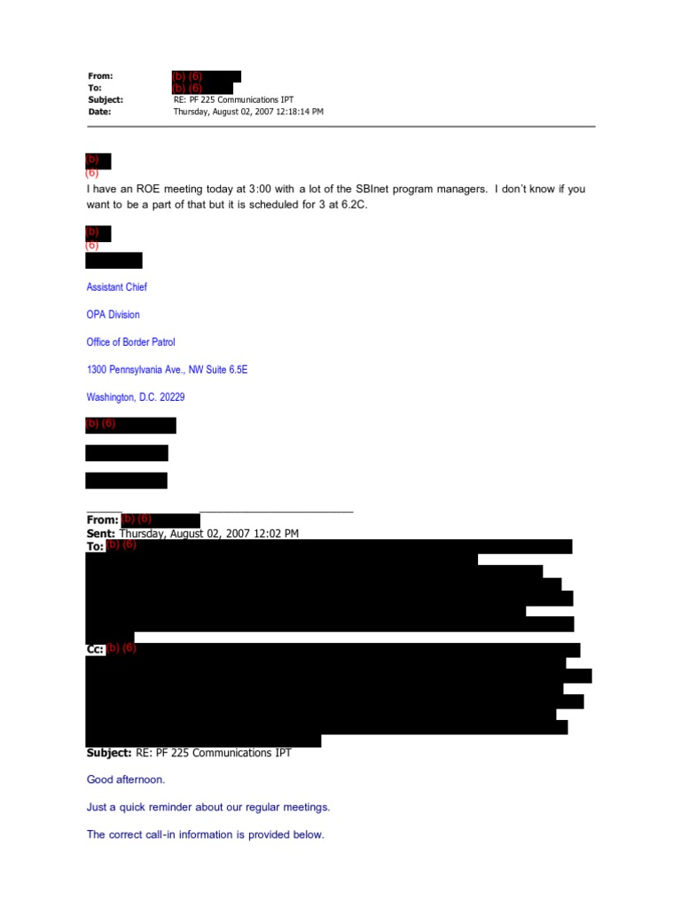 CREW: U.S. Department of Homeland Security: U.S. Customs and Border ...