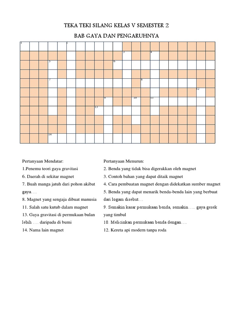 Teka Teki IPA Kelas 5 SD Semester 2 | PDF | Sains & Matematika | Teknologi & Rekayasa