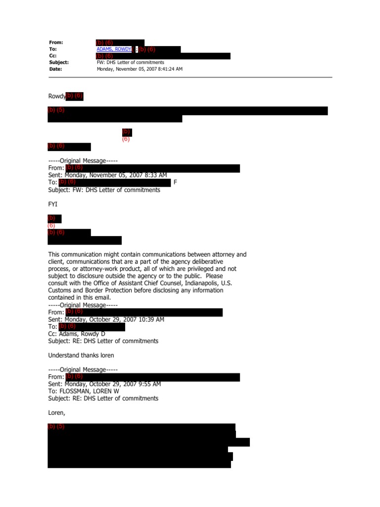 CREW: U.S. Department of Homeland Security: U.S. Customs and Border ...