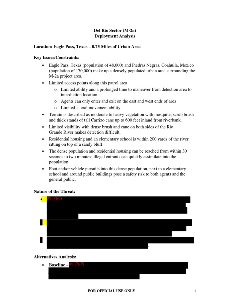 CREW: U.S. Department of Homeland Security: U.S. Customs and Border ...