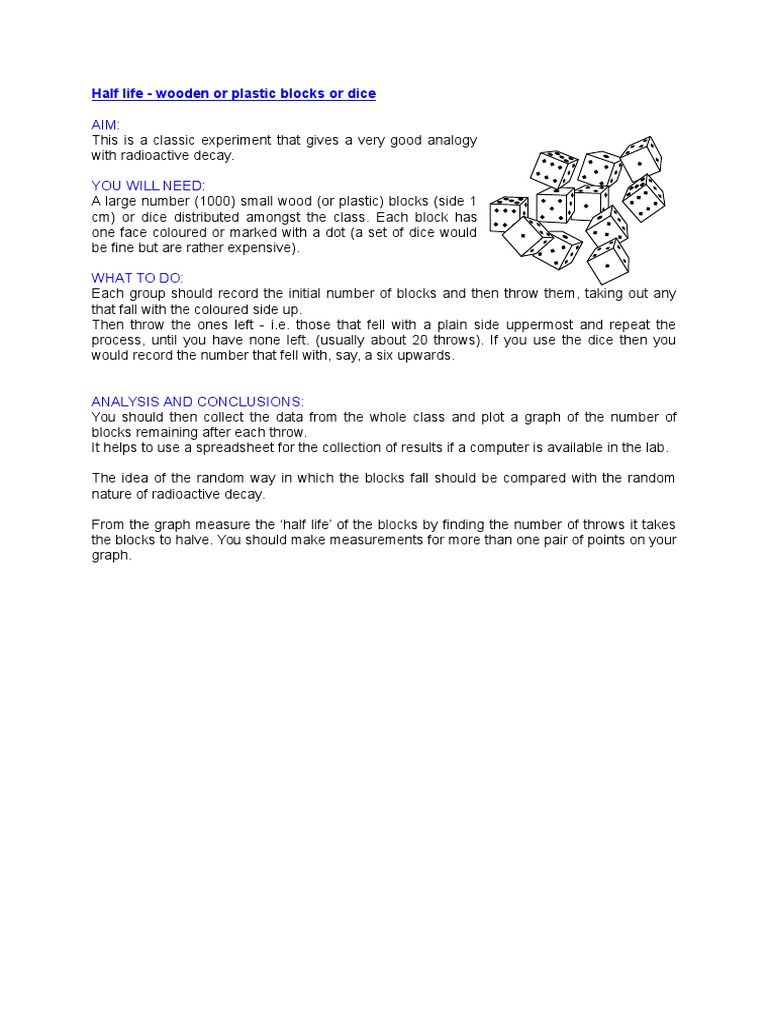 Half Life Dice | PDF
