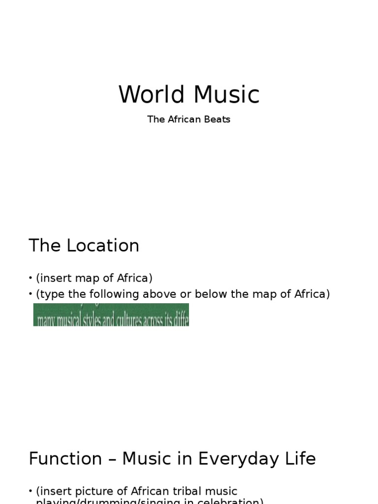 African Beats: The Roots of World Music | PDF | Rapping | String ...
