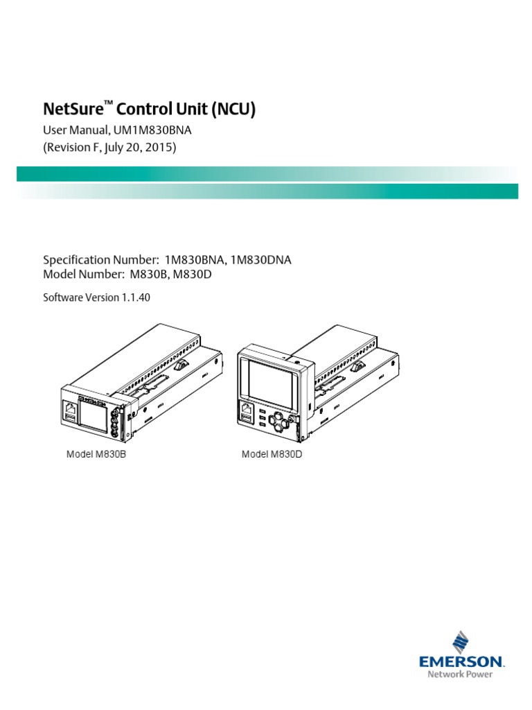 NetSure Control Unit UM1M830BNA | PDF | Battery (Electricity) | Fire Safety