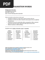 Transition Words For Literature Review | PDF | Idea | Argument