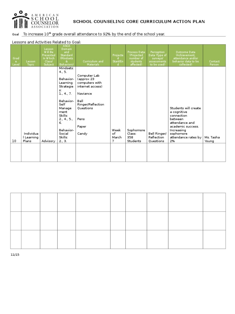 SC Curriculum Action Plan | PDF