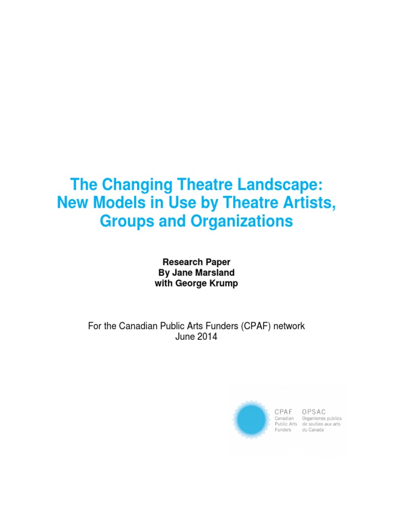 Evolving Theatre Models in Canada | PDF | Theatre | Canada