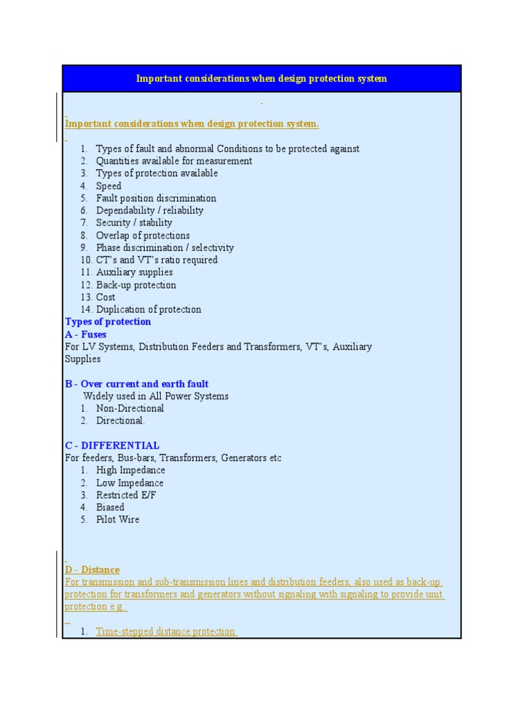 Basic of Protection Systems | PDF | Power (Physics) | Relay