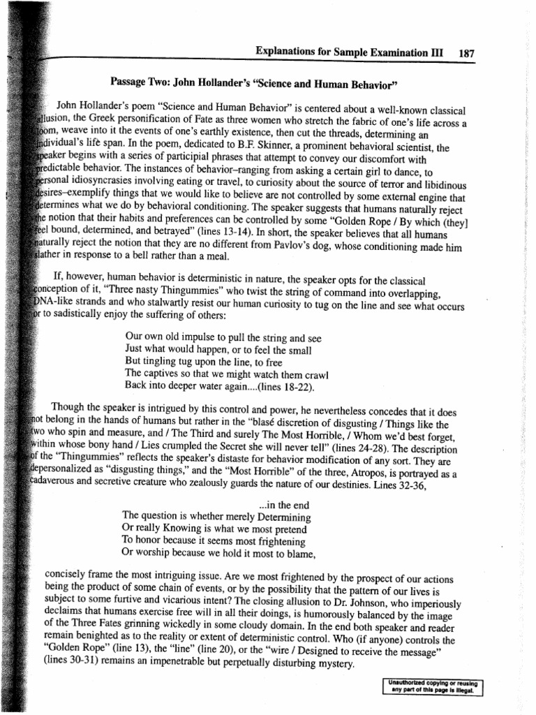 AP Literature and Composition Multiple Choice 3 Explanations | PDF ...