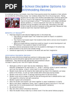 Benefits of Recess in Middle Schools | PDF | Teachers | Schools