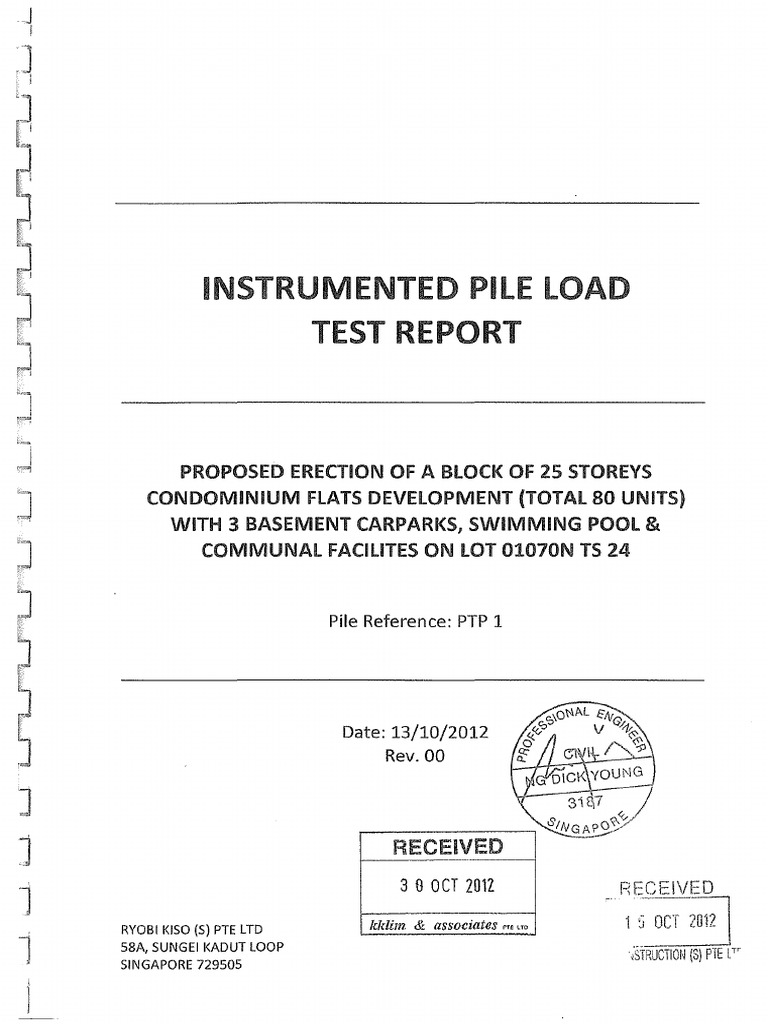 INSTRUMENTED PILE LOAD TEST REPORT | PDF | Deep Foundation | Tangent
