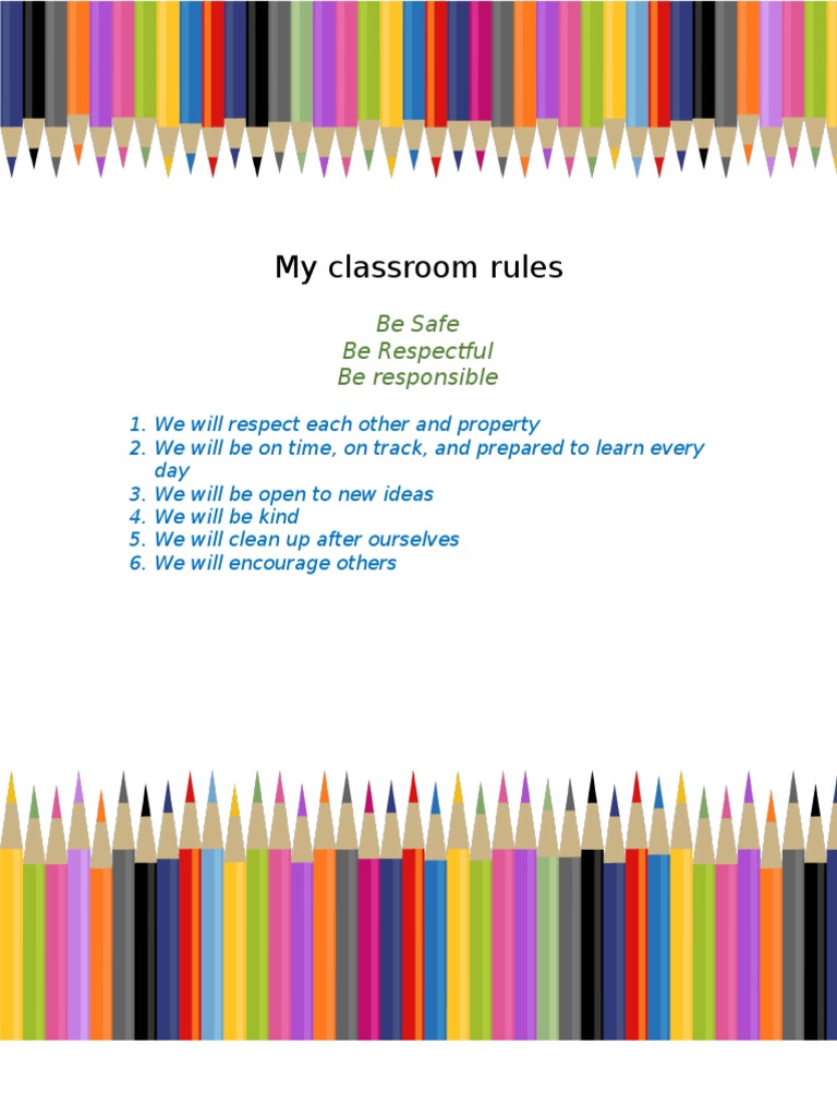 Classroom Rules for Respectful Learning | PDF