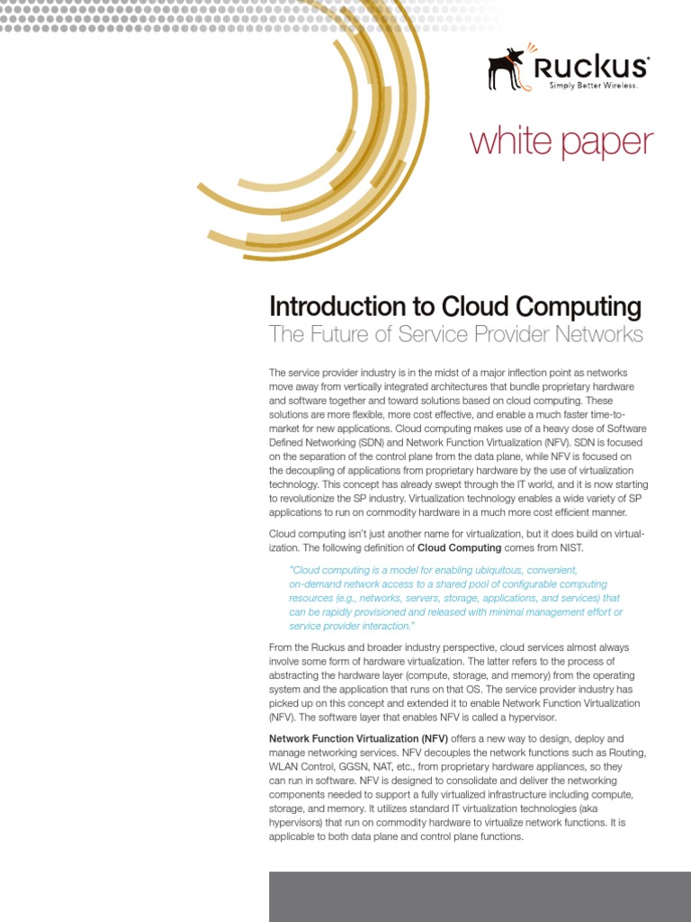 White Paper: Introduction To Cloud Computing | PDF | Virtual Machine | Cloud Computing
