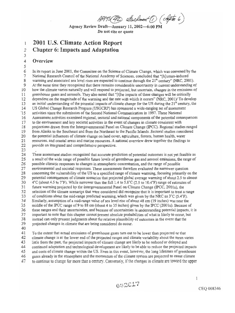 Itfl'1 41ac4 /@ : 2001 U.S. Climate Action Report | PDF | Global ...
