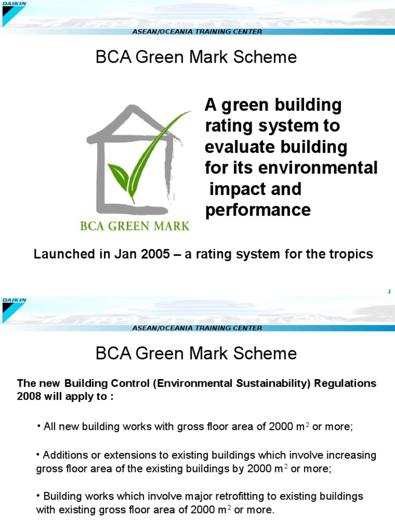 P BCA Green Mark Certification For Building (NREB Ver 3) | PDF | Air ...