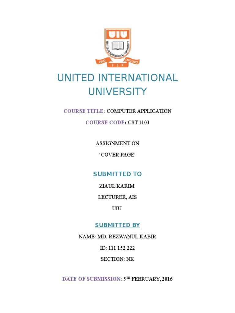United International University: Course Title: Course Code | PDF