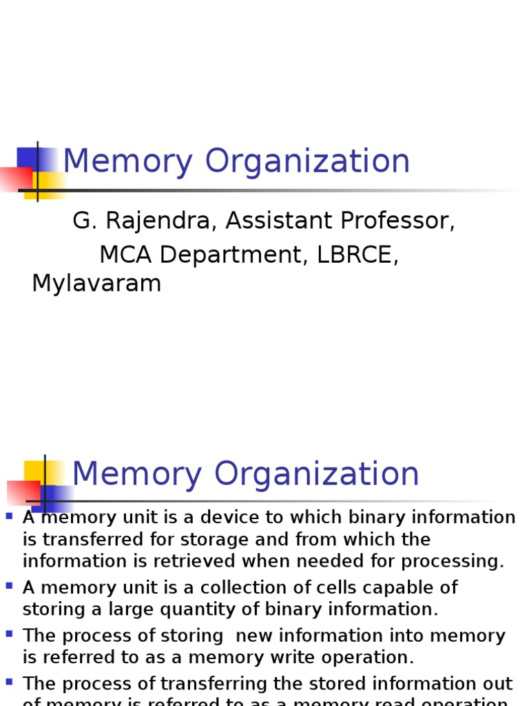 Memory Organization | PDF | Random Access Memory | Cpu Cache
