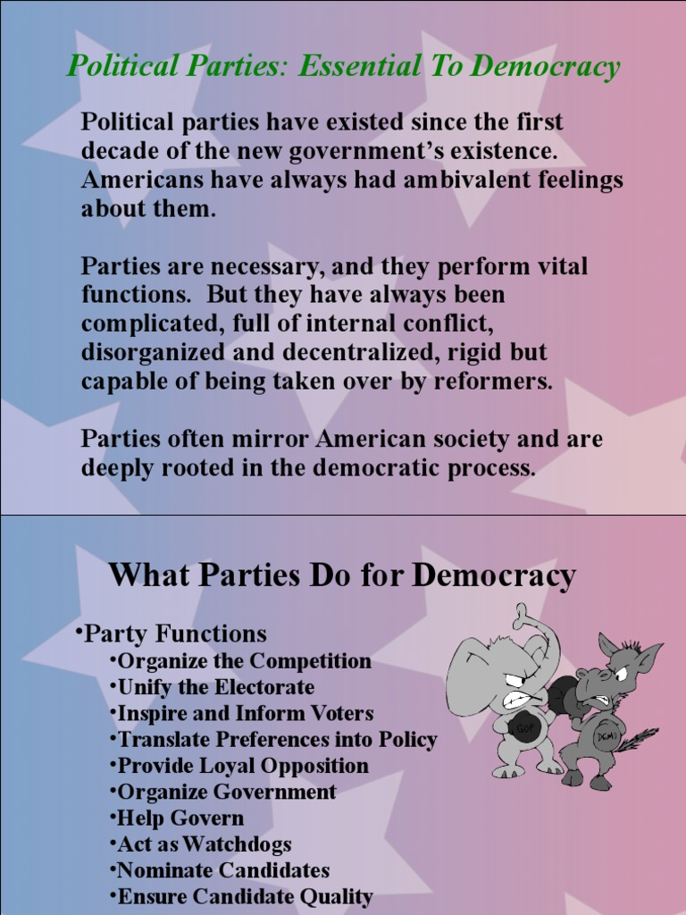 Political Parties and Democracy Essentials | PDF | Politics
