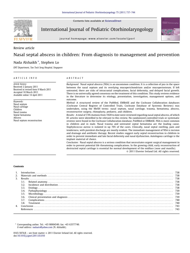 Abses Septum | PDF | Human Nose | Wound