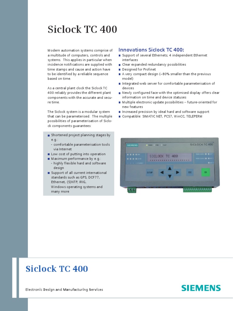 Siclock TC400 | Download Free PDF | Electromagnetic Compatibility ...