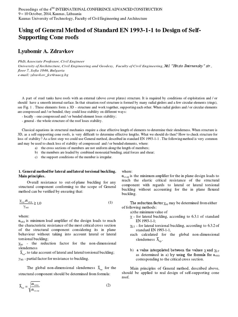 Self Supporting Cone Roof Design | PDF | Science & Mathematics ...