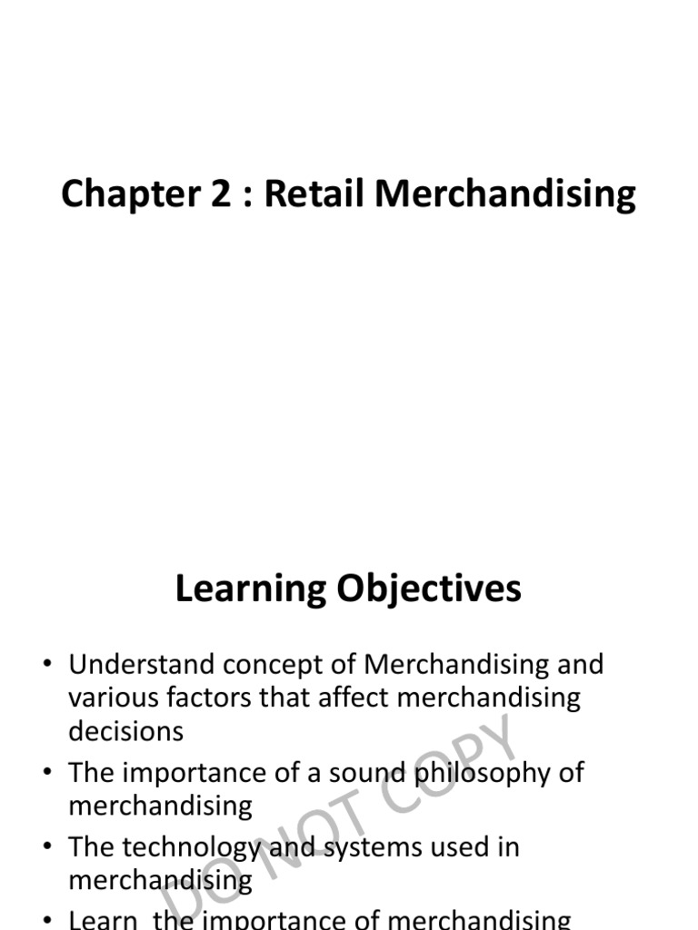 Retail Merchndising Notes | PDF | Merchandising | Retail