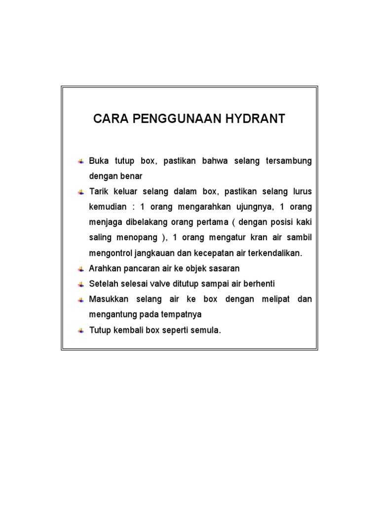 Sop Hydrant 040609 | PDF