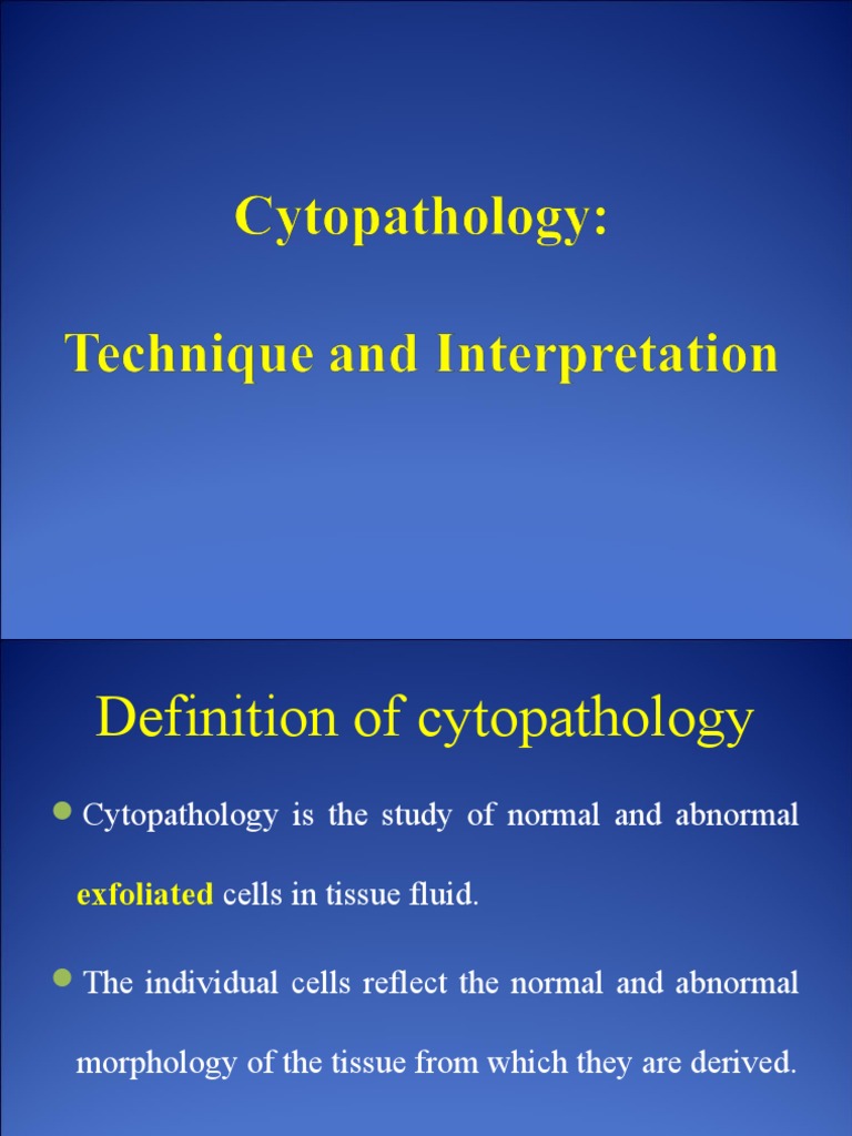 Cytopathology Overview & Pap Smear Guide | PDF | Cytopathology ...