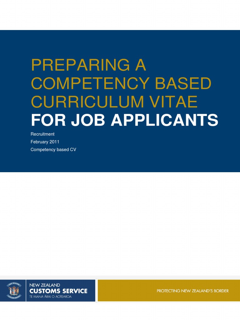Competency Based CV For Job Application | PDF | Competence (Human ...