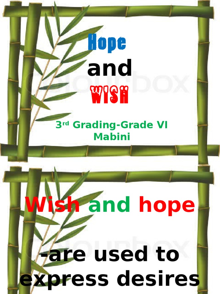 Understanding Hope vs. Wish in English | PDF