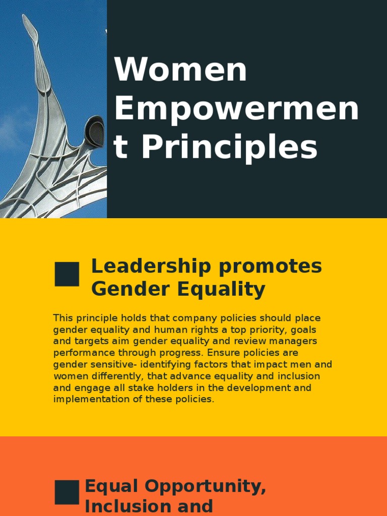 7 Women Empowerment Principles | PDF | Gender Equality | Gender Studies