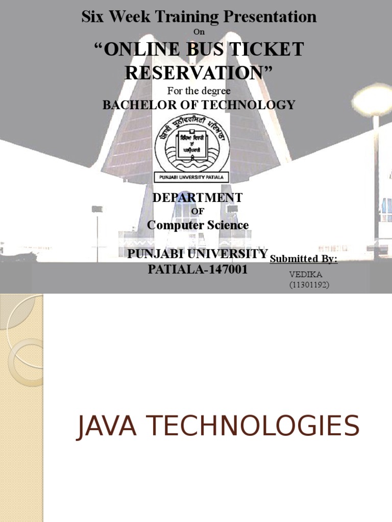 Online Bus Reservation | Download Free PDF | Net Beans | Applications ...