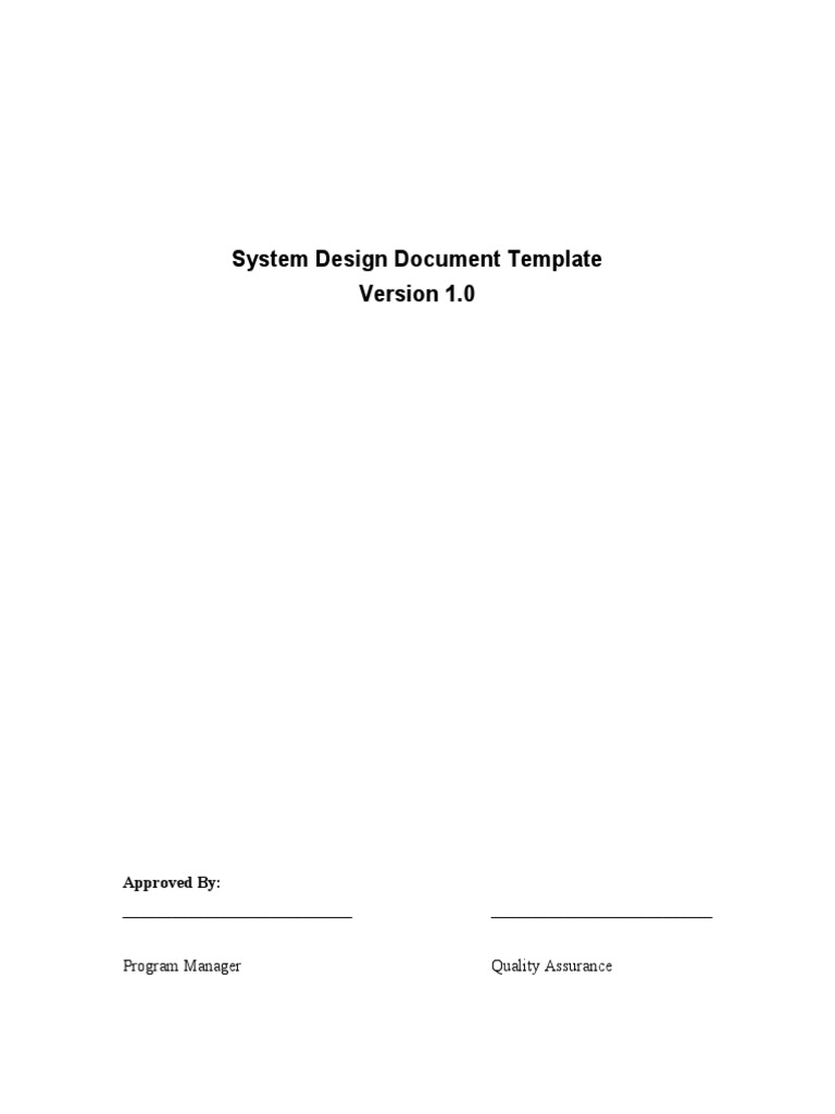 System Design Document Template | Pdf | Databases | Computer Security