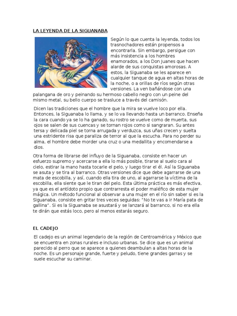 La Leyenda de La Siguanaba | PDF