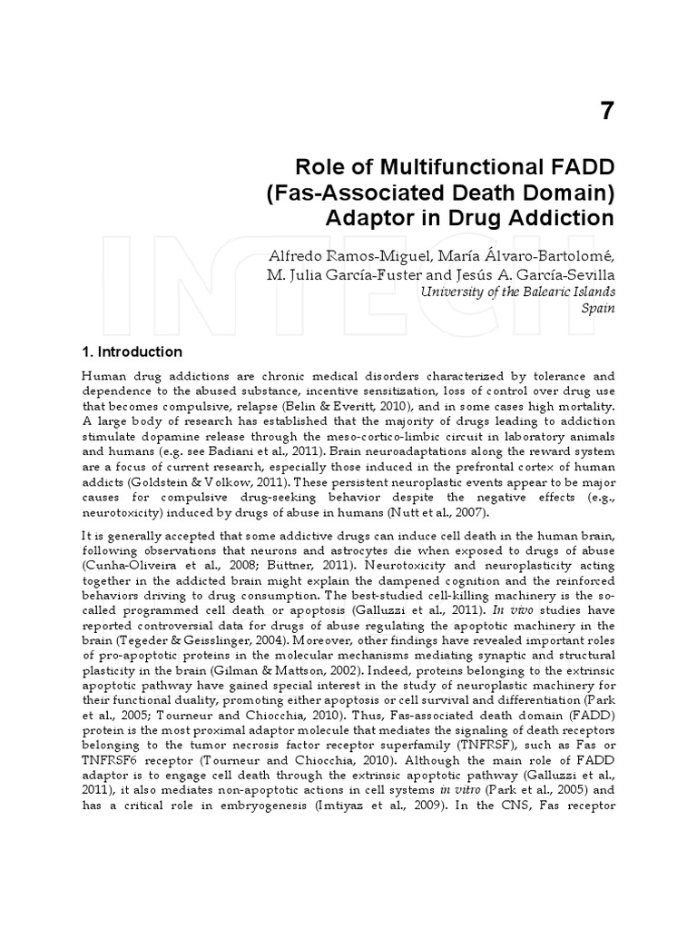 Role of Multifunctional FADD (Fas-Associated Death Domain) Adaptor in ...