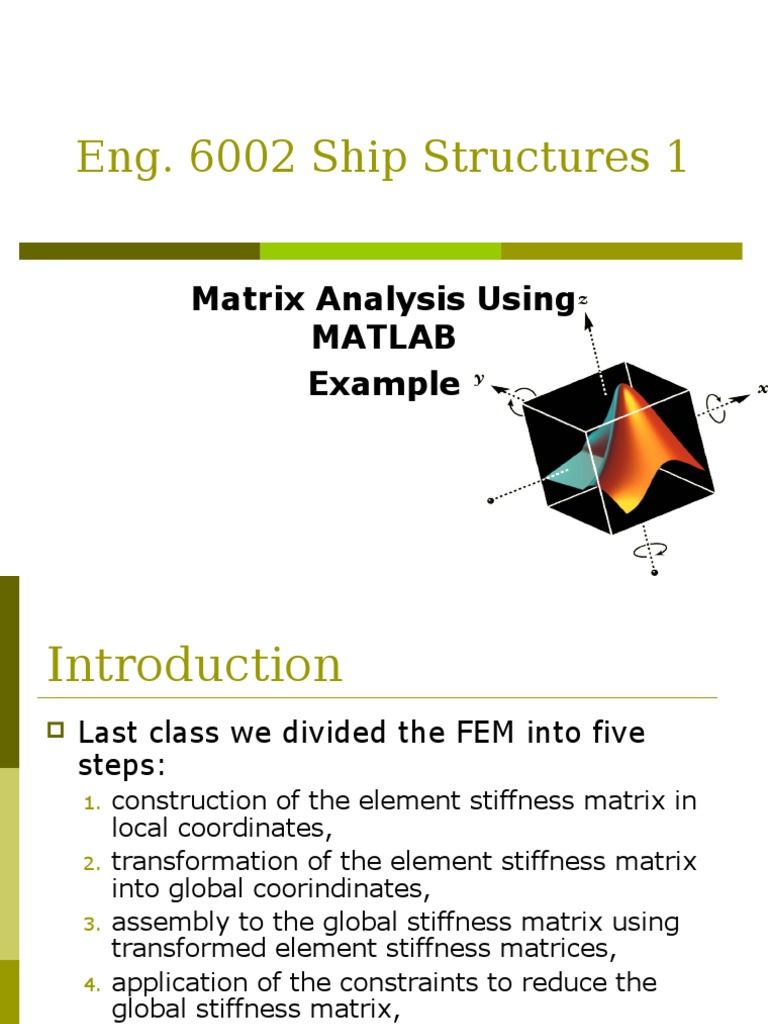 6002 Notes 07 L16 | PDF | Matrix (Mathematics) | Finite Element Method