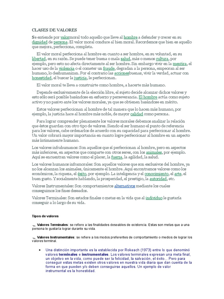 Valores Terminales | PDF | Moralidad | Libertad