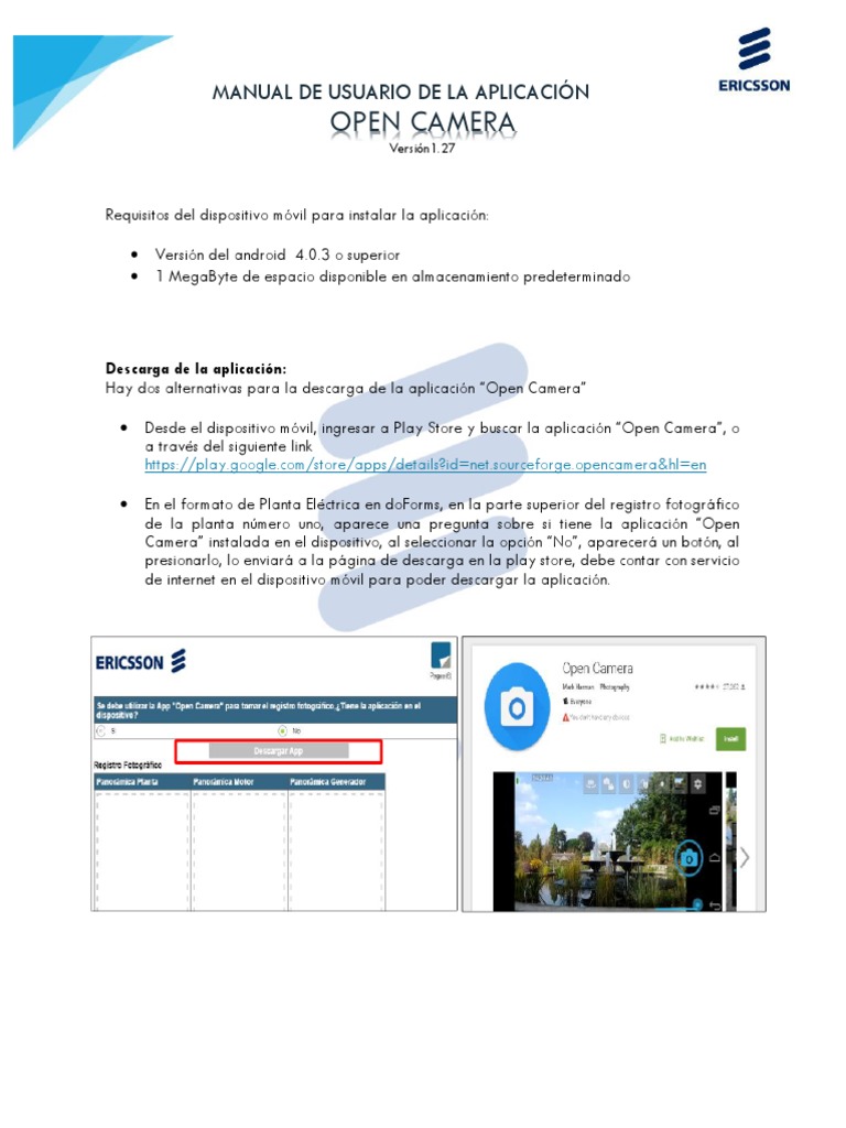 Configuración de Open Camera en Android | PDF | Google Play ...