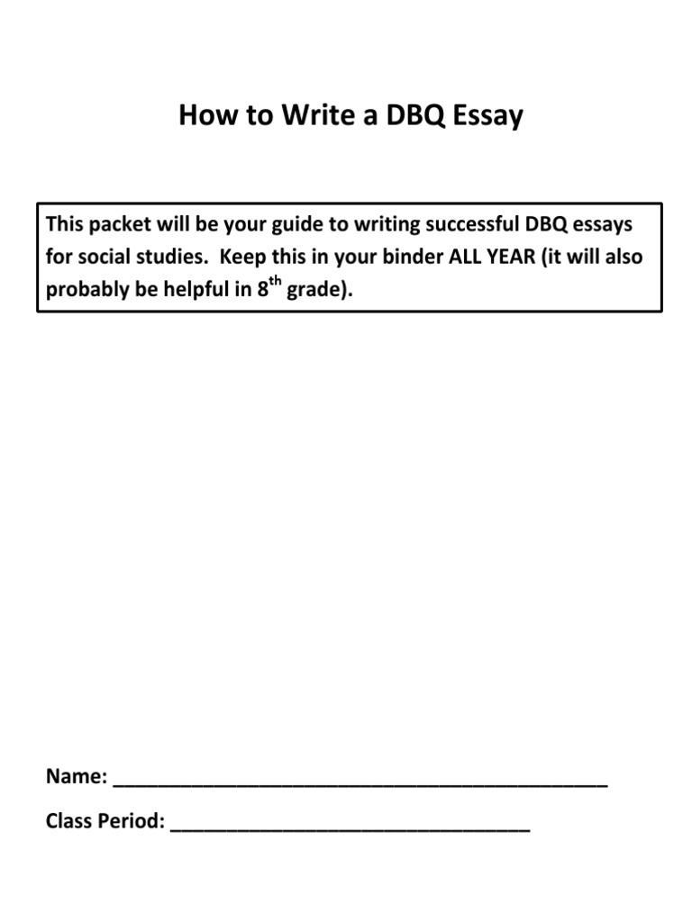 Guide to Writing DBQ Essays | PDF | Essays | Thesis
