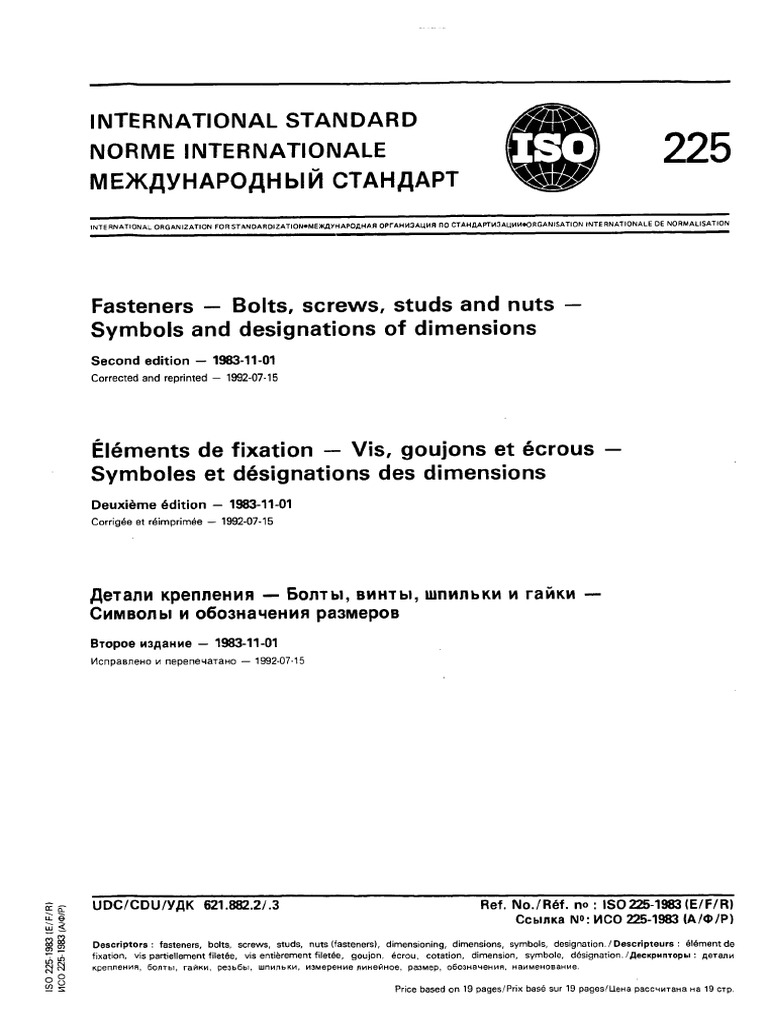 Iso 225-1983 | PDF | Artes del Lenguaje y Comunicación